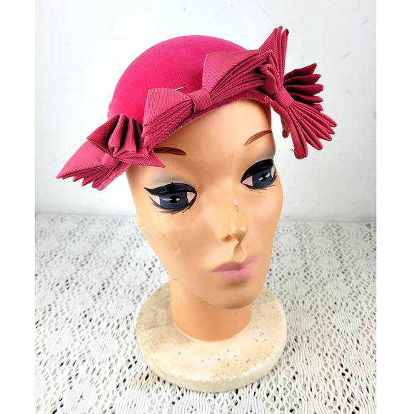 Unbranded | Accessories | Vintage 93s Flapper Pink Velvet Bows ...